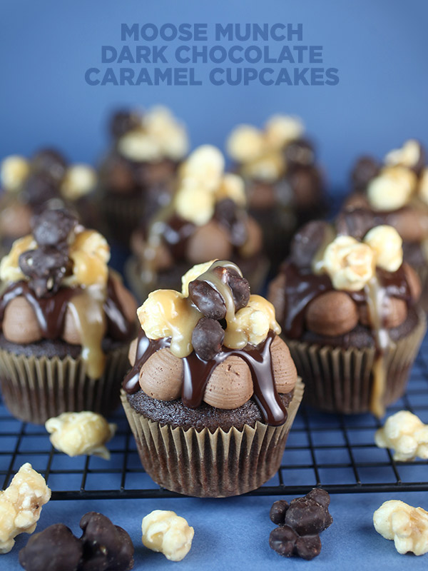 Moose Munch Dark Chocolate Caramel Cupcakes – bakerella.com