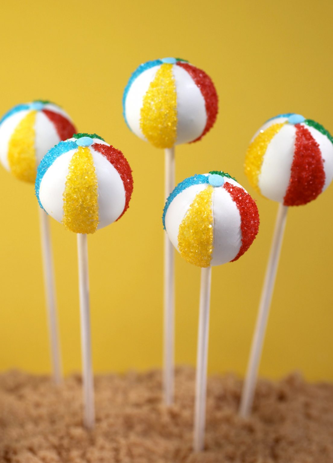 Beach Ball Cake Pops - Bakerella