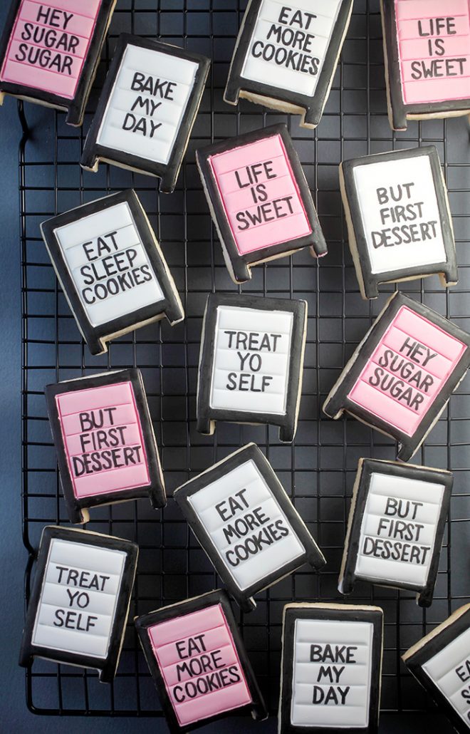 Sweet Talk Cookie Signs - Bakerella