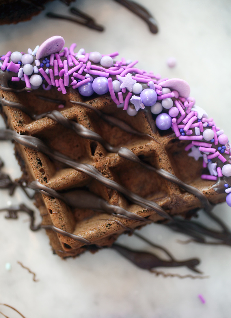 Waffle Wedge Sundaes | Bakerella