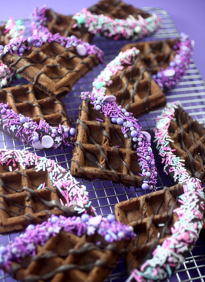 Waffle Wedge Sundaes - Bakerella