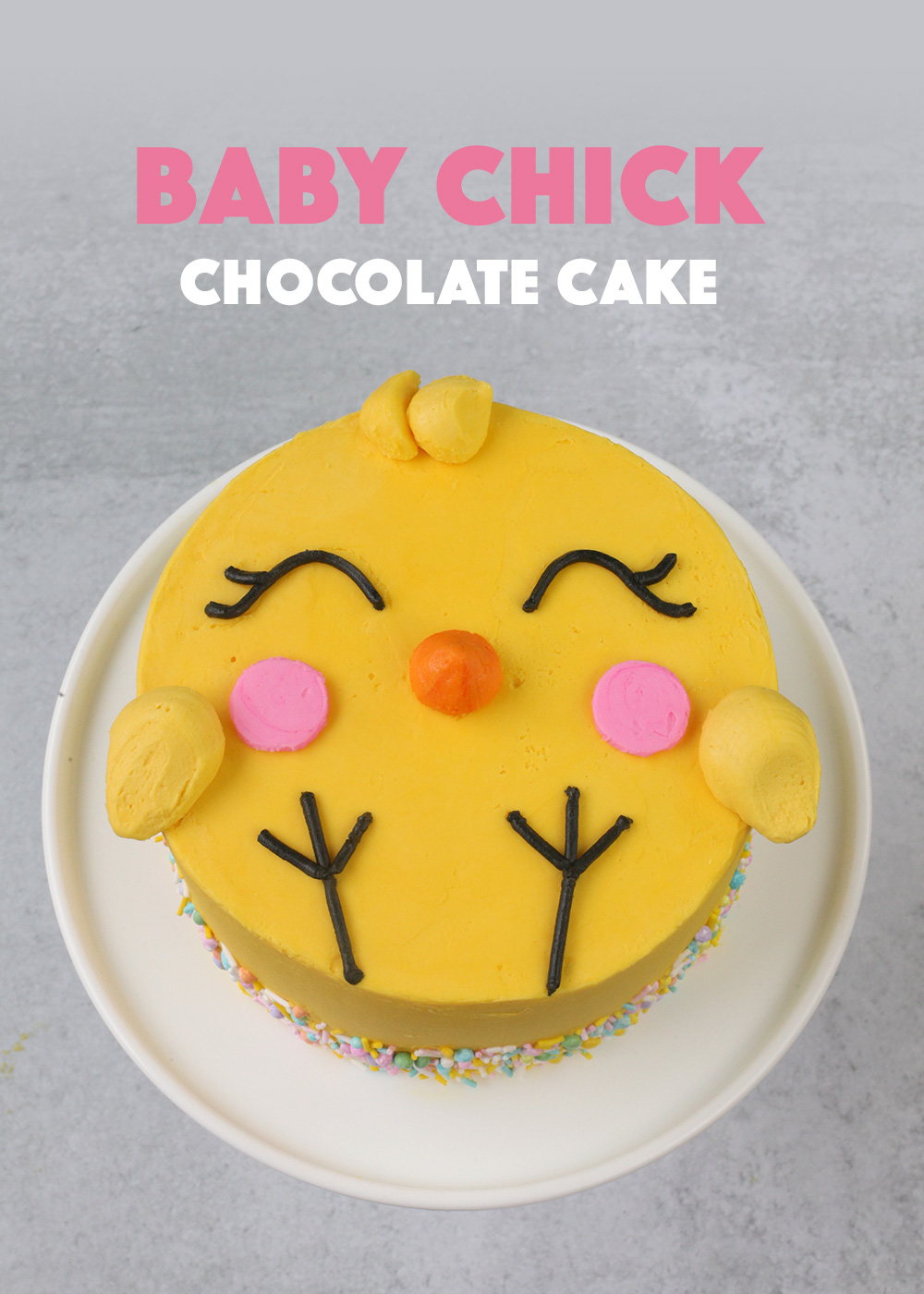 Baby Chick Chocolate Cake - Bakerella