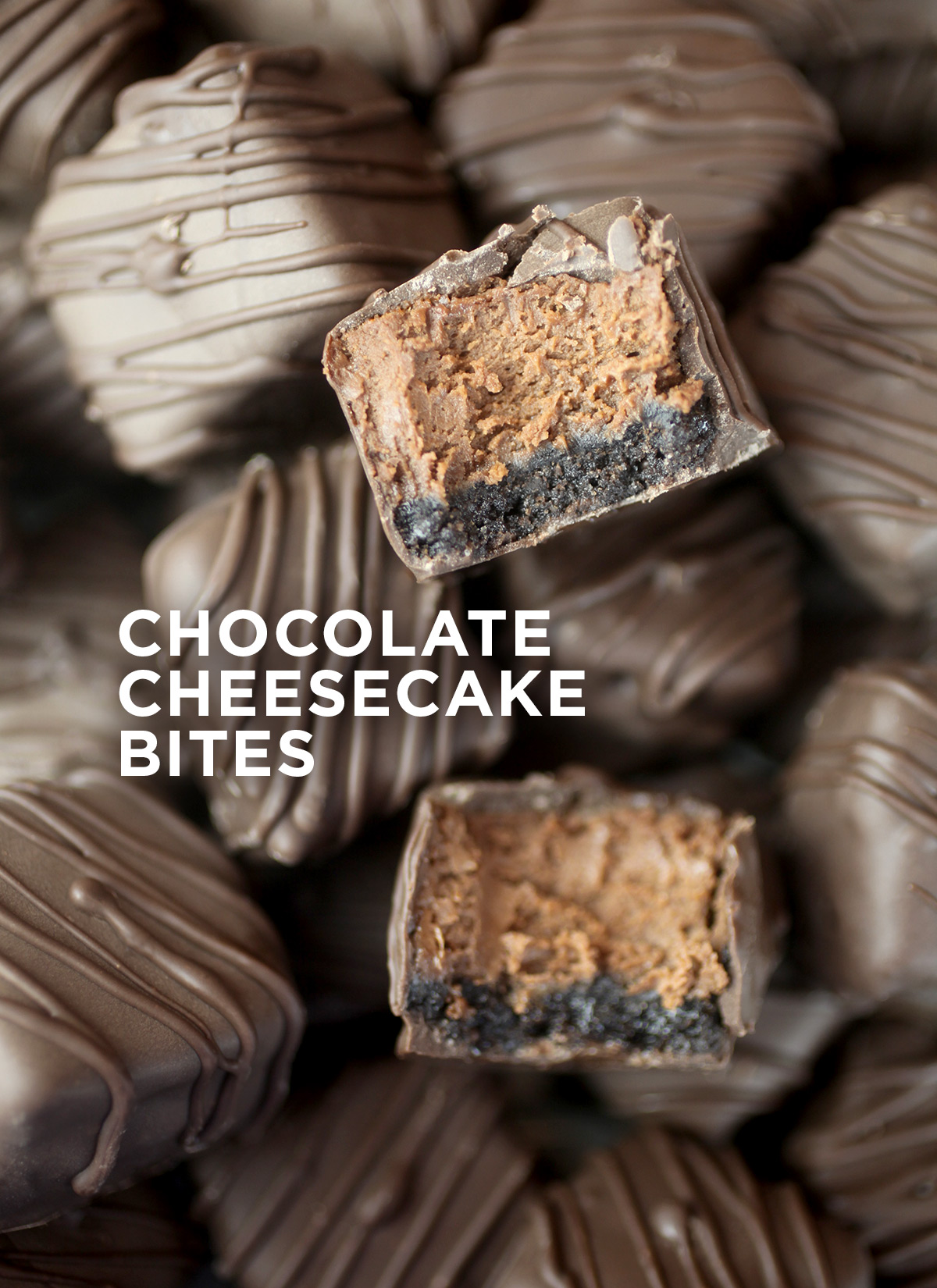Chocolate Cheesecake Bites - Bakerella