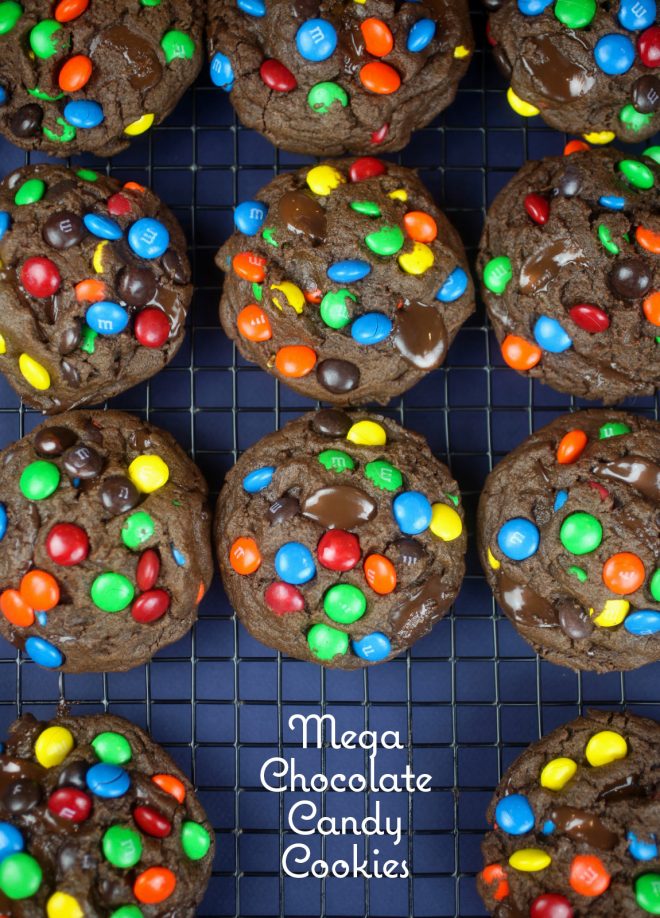 Mega Chocolate Candy Cookies - Bakerella
