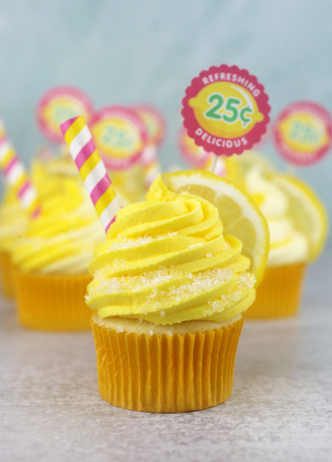 Lemonade Cupcakes - Bakerella