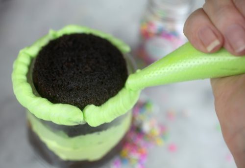 Mini Shamrock Shake Cakes - Bakerella