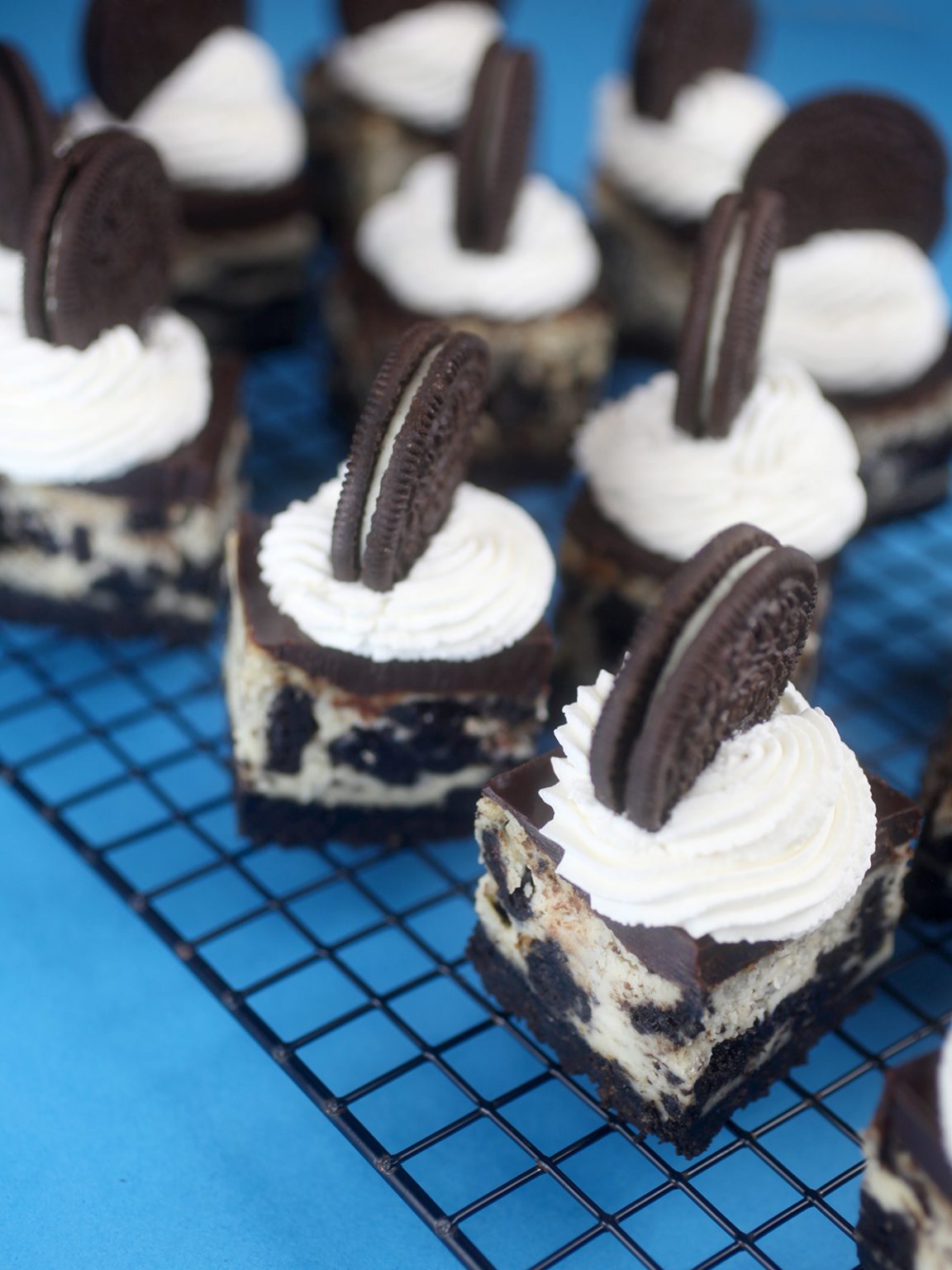 Cookies & Cream Cheesecake Squares - Bakerella