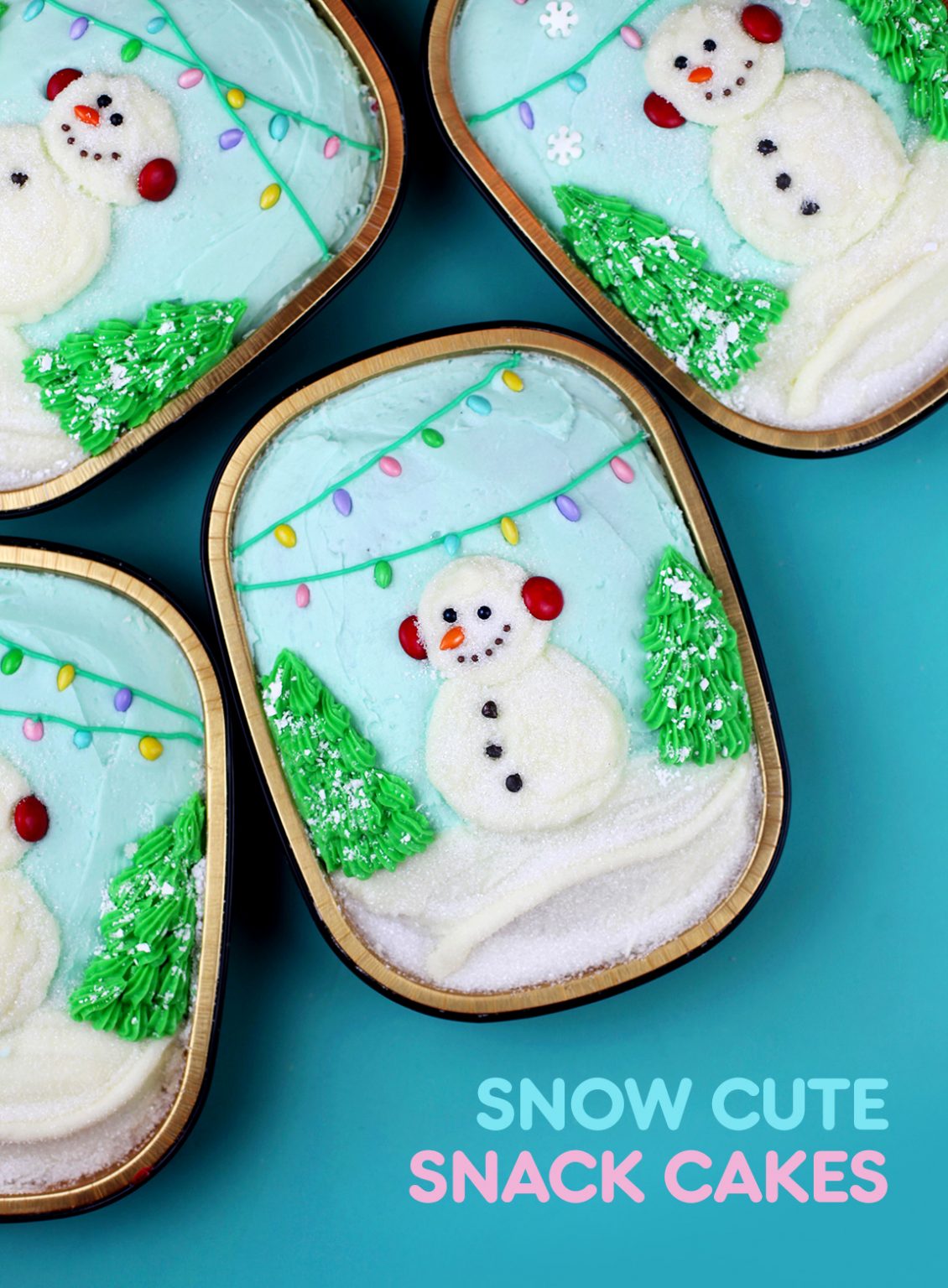 Snow Cute Snack Cakes - Bakerella